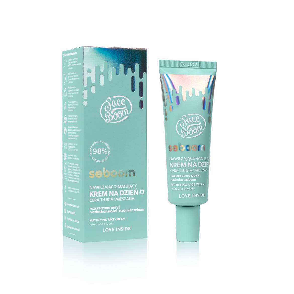 Face Boom - FaceBoom Seboom Nawilżająco-matujący krem na dzień - Lupa ...