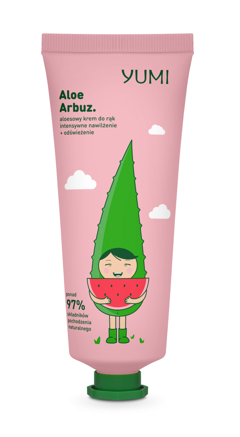 Yumi - Yumi Krem do rąk Aloe Arbuz (75Ml) - Lupa Kosmetyczna Yumi - Yumi Krem do rąk Aloe Arbuz (75Ml) - Lupa Kosmetyczna